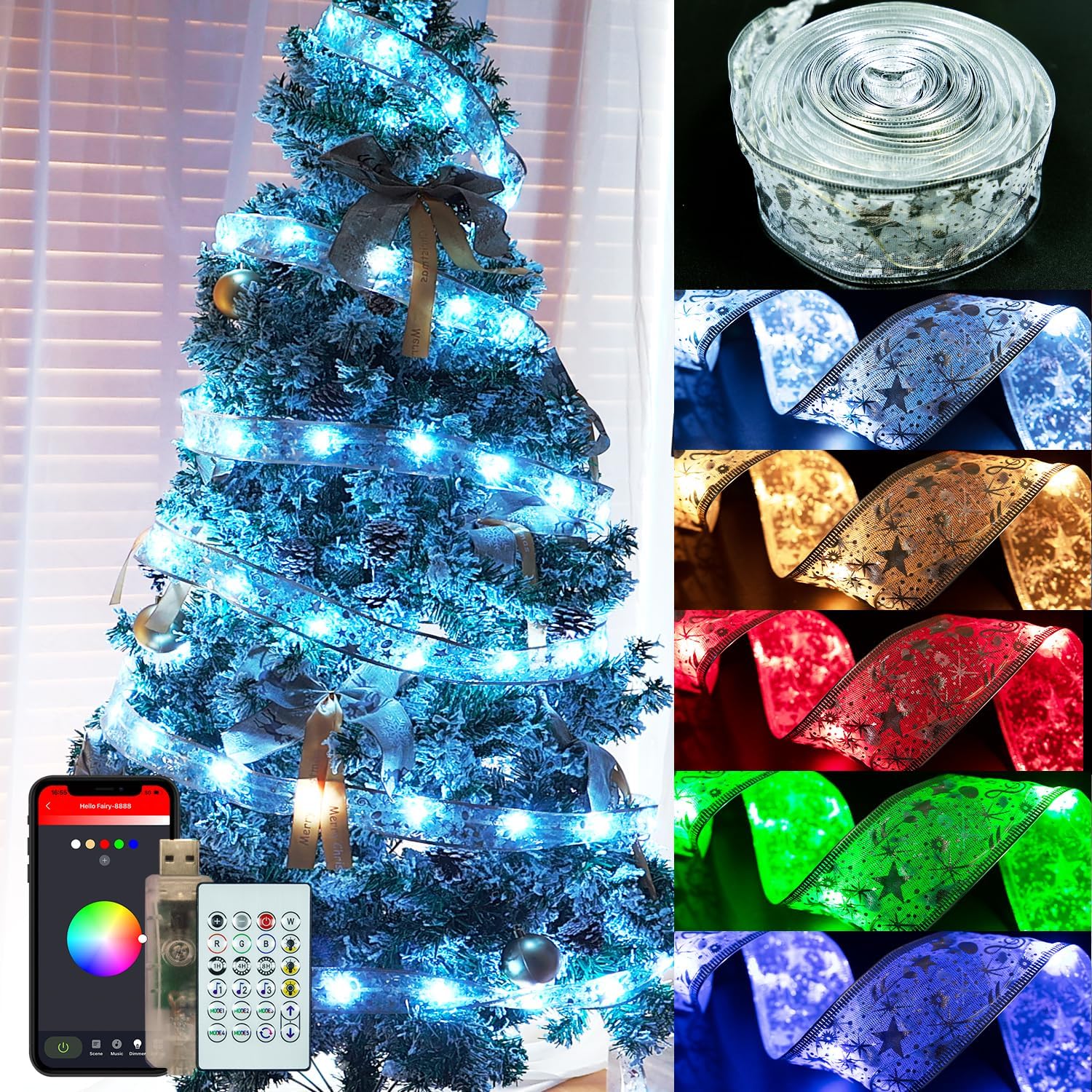 Christmas Tree Ribbon Lights – Hello Fairy